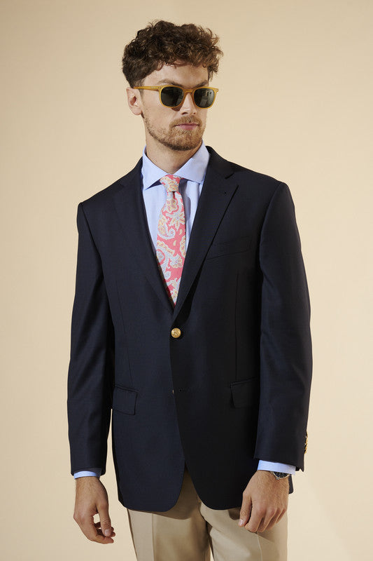 Veston Lana Super 110 Tela Italiana 2 Botones 1 Cola Boton Dorado ...