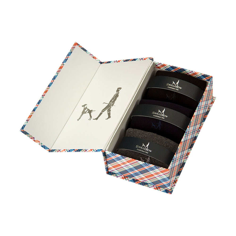 Pack 3 Calcetines Clasicos Regular Con Bordado – Saville Row
